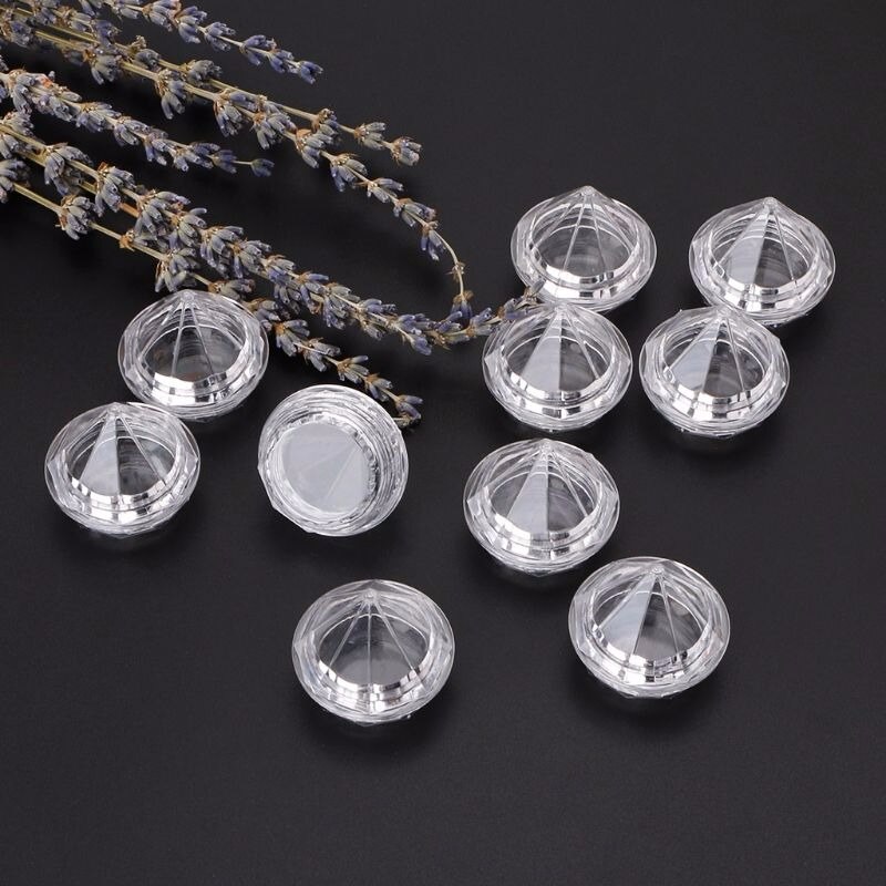 10Pcs 5g Transparent Mini Empty Diamond Cosmetic L... – Grandado