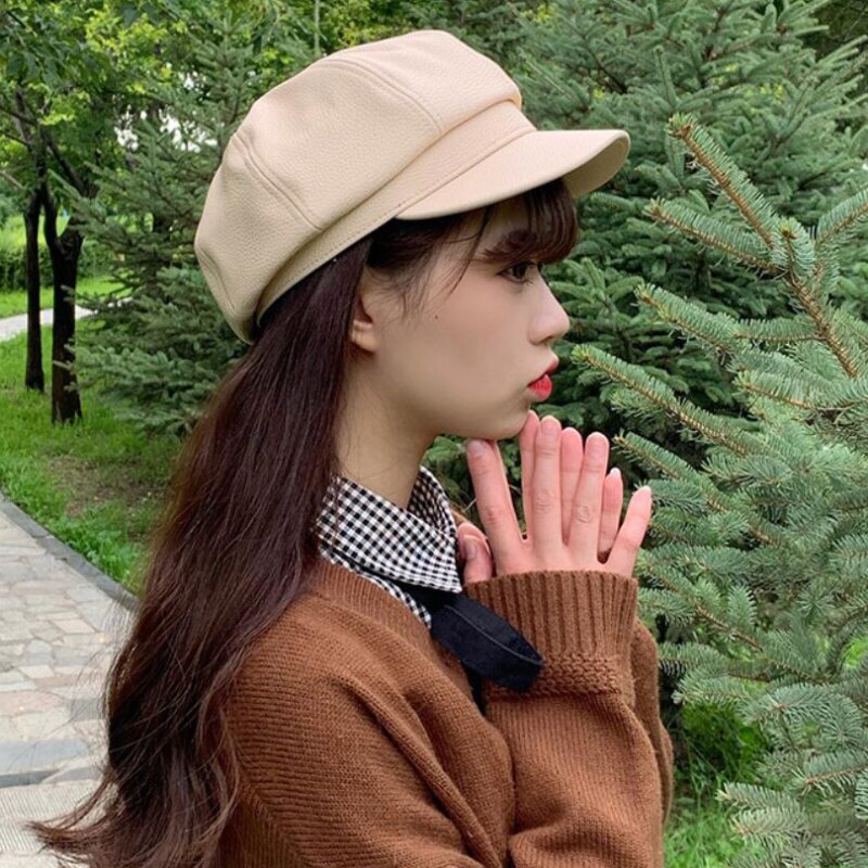 HT2626 Autumn Winter Hats for Women Solid Women Be... – Grandado