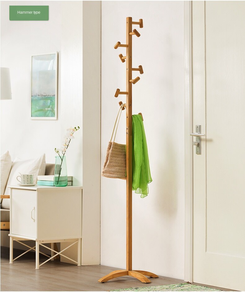 30%B Coat rack floor solid wood hanger simple hang... – Grandado