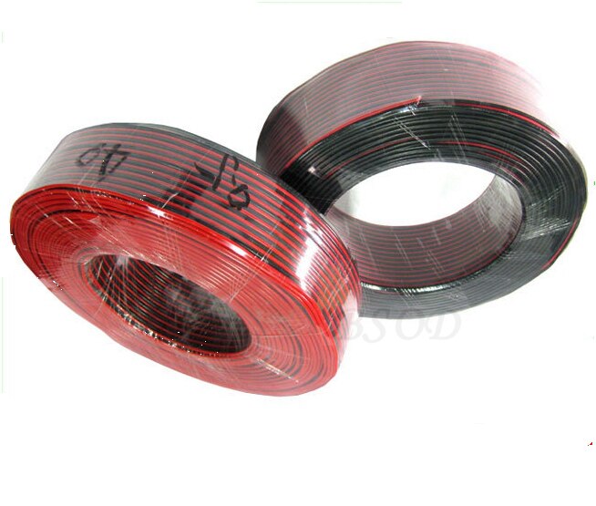 20ga 25' 10M Red/Black Hookup Wire 12V 24V DC Exte... – Grandado