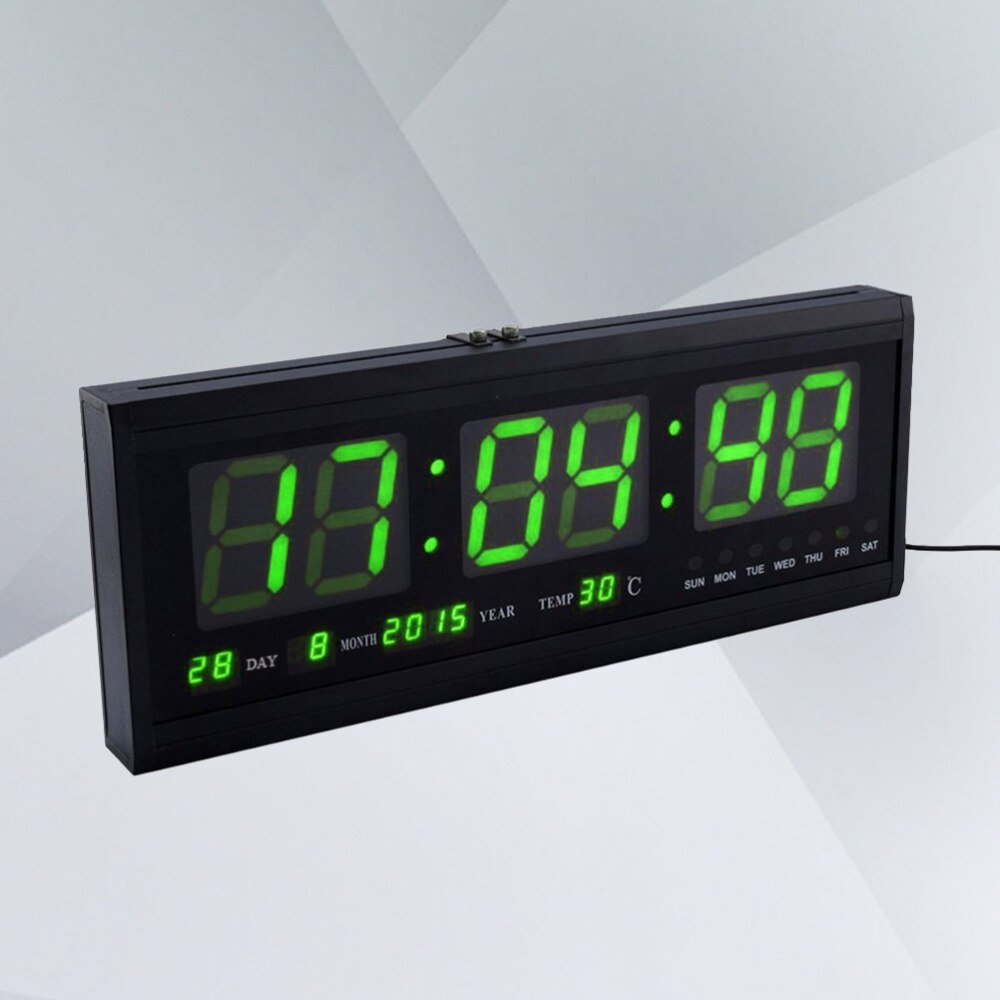 18.9'' Large LED Calendar Wall Clock with Date Ind... – Grandado