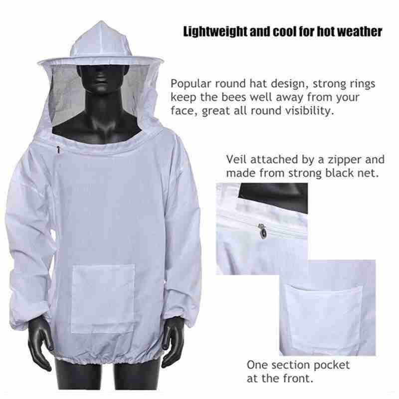 Protective Beekeeping Jacket Veil Smock Equipment ... – Vicedeal