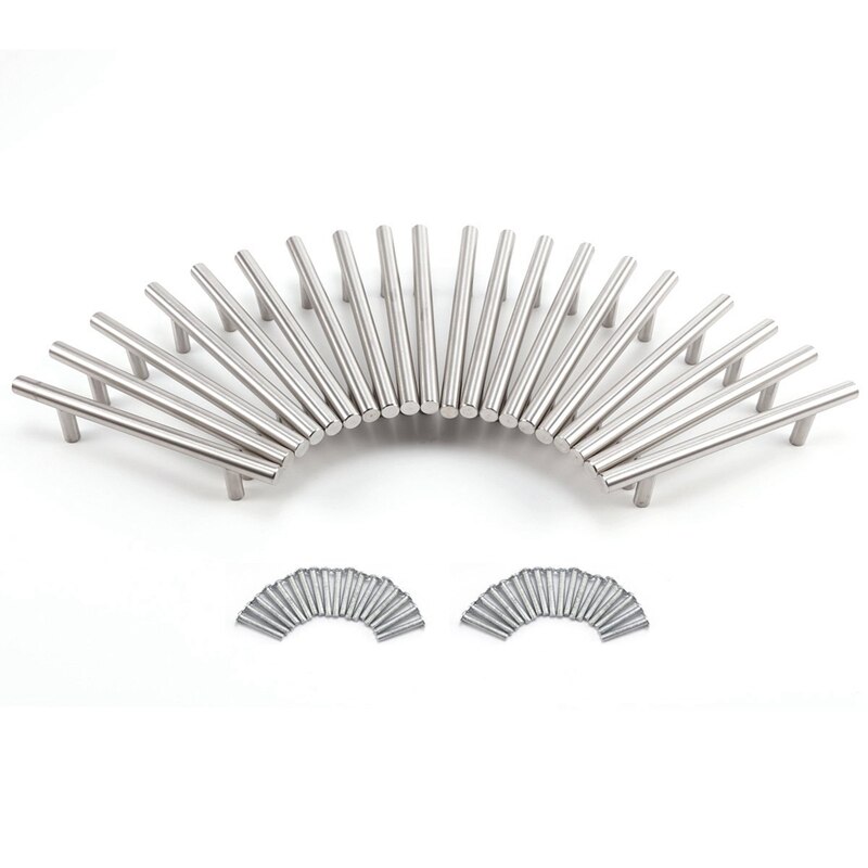 20 x T-bar handle stainless steel with screw lengt... – Grandado