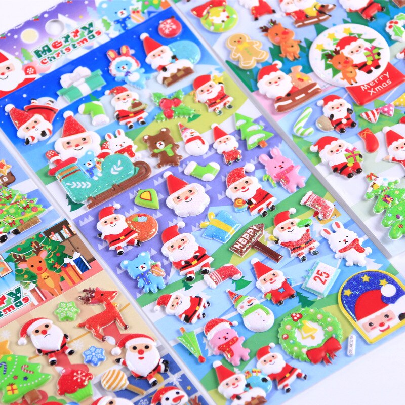DIY Santa Claus Sticker Cute Elk 3D Stereo Foam Fu... – Vicedeal