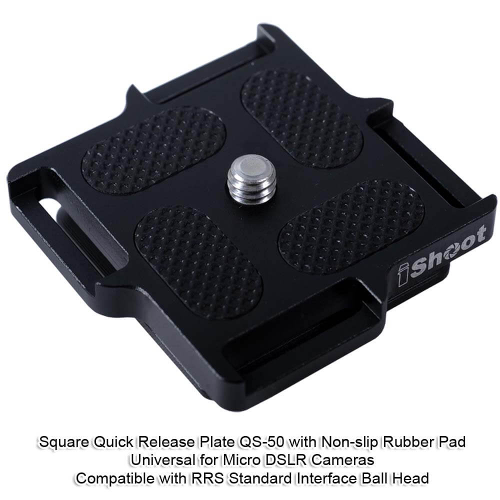 Ishoot Vierkante Camera Quick Release Plaat QS-50 ... – Vicedeal