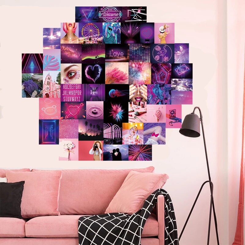 50 Stuks Roze Esthetische Foto Voor Muur Collage P... – Vicedeal