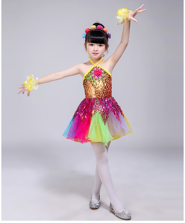 Children Ballet Dance Costumes For Girls Sequins J... – Vicedeal