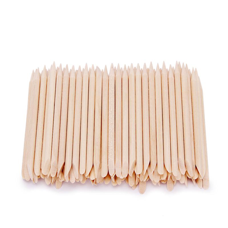 100 Pcs Nail Art Orange Wood Stick Sticks Cuticle ... – Grandado