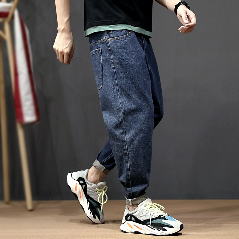 Koreaanse Stijl Mode Mannen Jeans Losse Elastische... – Vicedeal