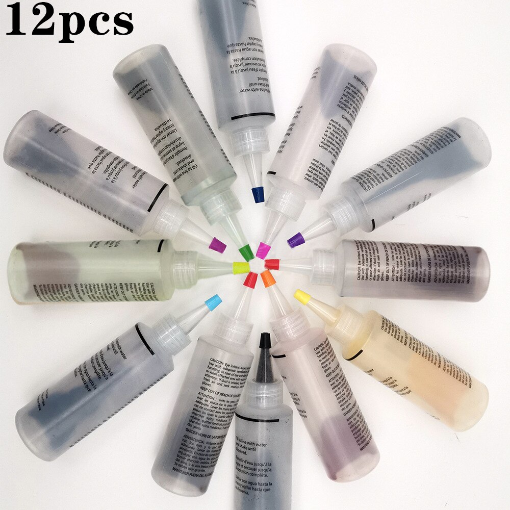 5 Bottles/12Bottles Permanent One Step Tie Dye Set... – Grandado