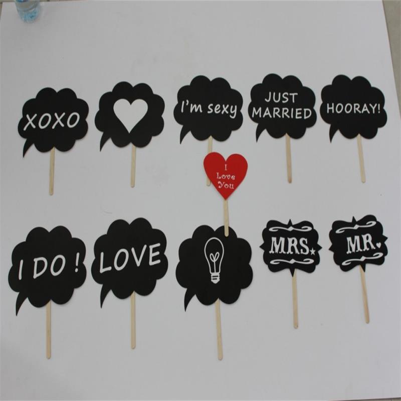 11Pcs Picture Photo Booth Paper Stick Prop Bubble ... – Grandado