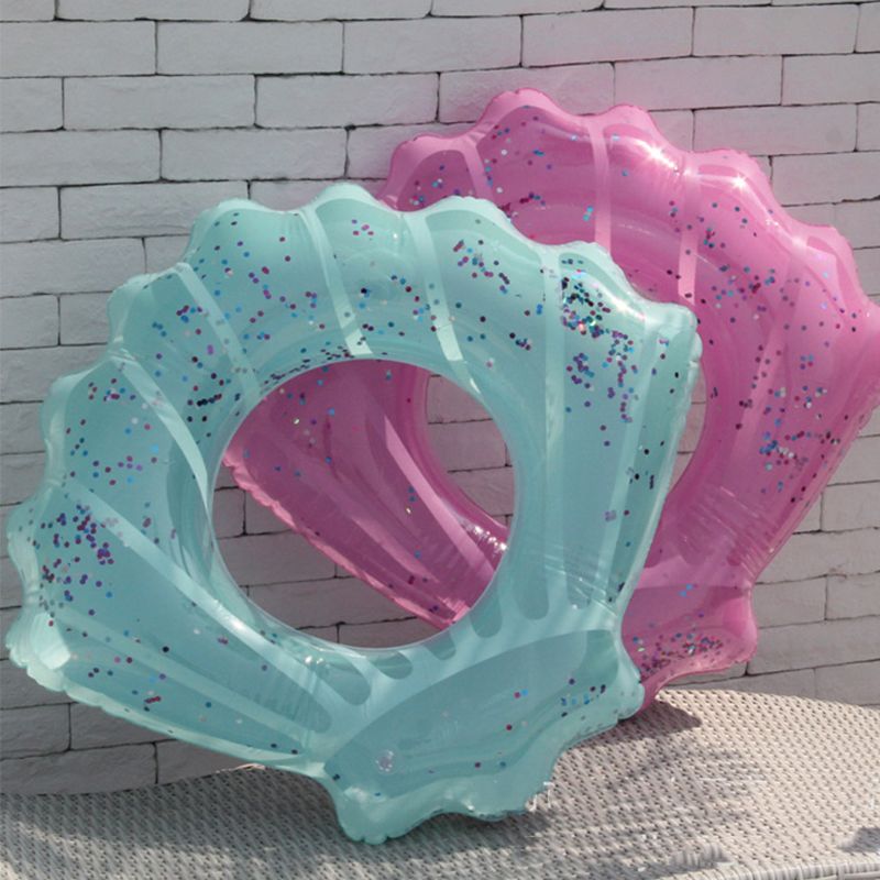 Inflatable Sequin Shell Swimming Floats Swim Ring ... – Vicedeal