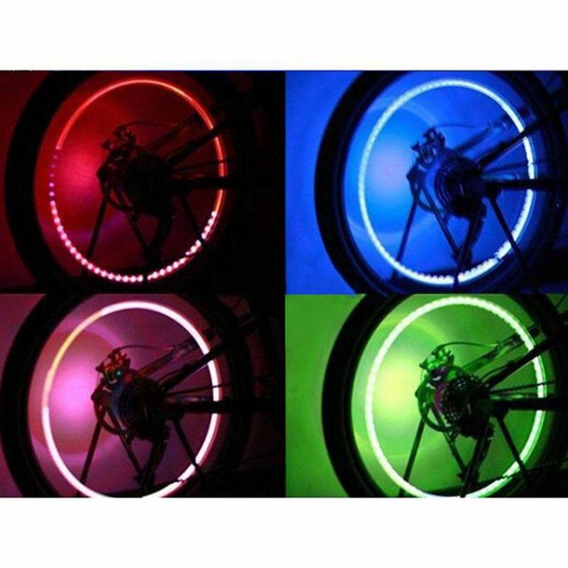 Wheel Tire Tyre Valve Cap Neon LED Light Lamp Auto... – Grandado