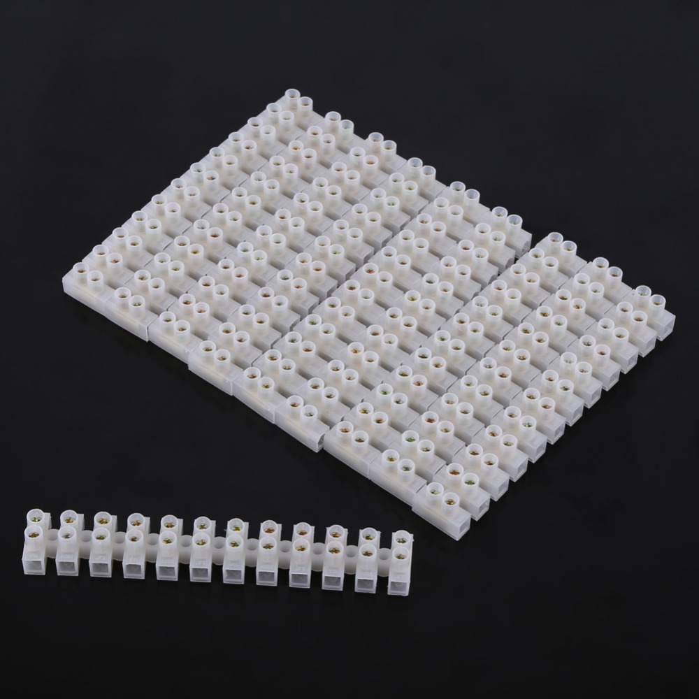 10Pcs Barrier Terminal Blocks 360V 10A Dual Row Sc... – Grandado