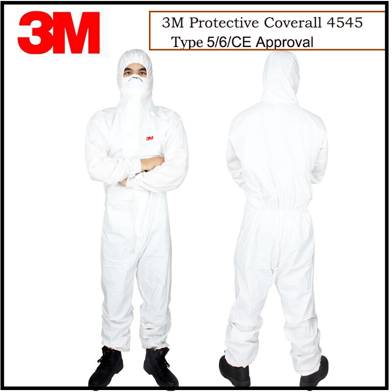 3M Protective Coverall 4545 Hooded Anti-Static Pro... – Grandado