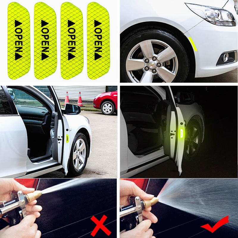 4Pcs/Lot Car Reflective Strips Warning Stickers Re... – Vicedeal