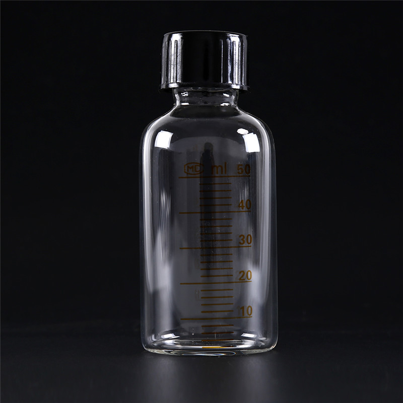 50ml Plastic Glass Bottle With Screw Cap Black Scr... – Vicedeal