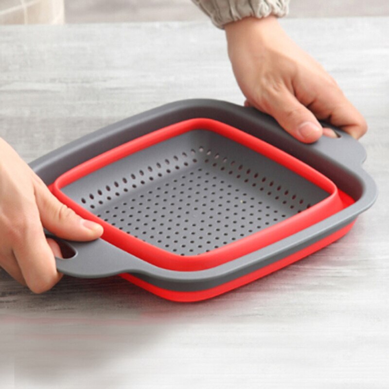 QueenTime-colador plegable de silicona, colador cu... – Grandado