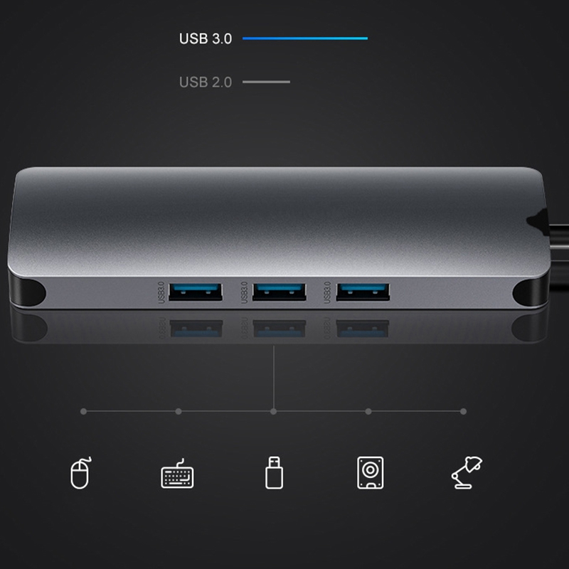USB C Hub 9 in 1 Type C Expander Adapter with PD P... – Vicedeal
