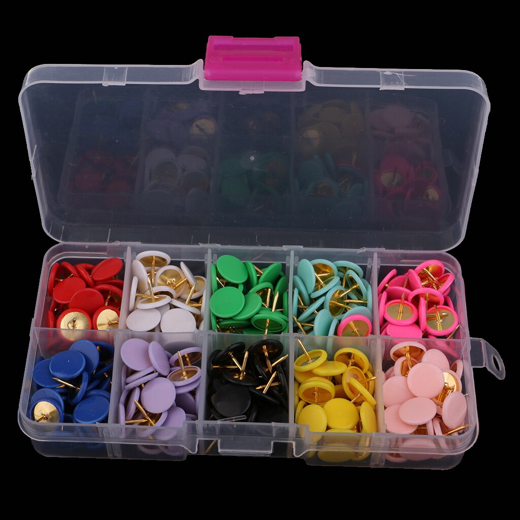 300 Piece Mixed Color Push Pins Notice Board Pins ... – Grandado