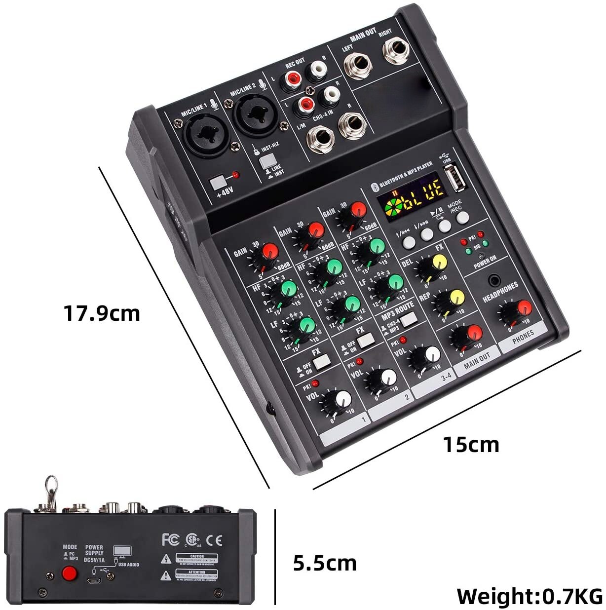 A4 Sound Mixing Console Bluetooth USB Record Compu... – Grandado
