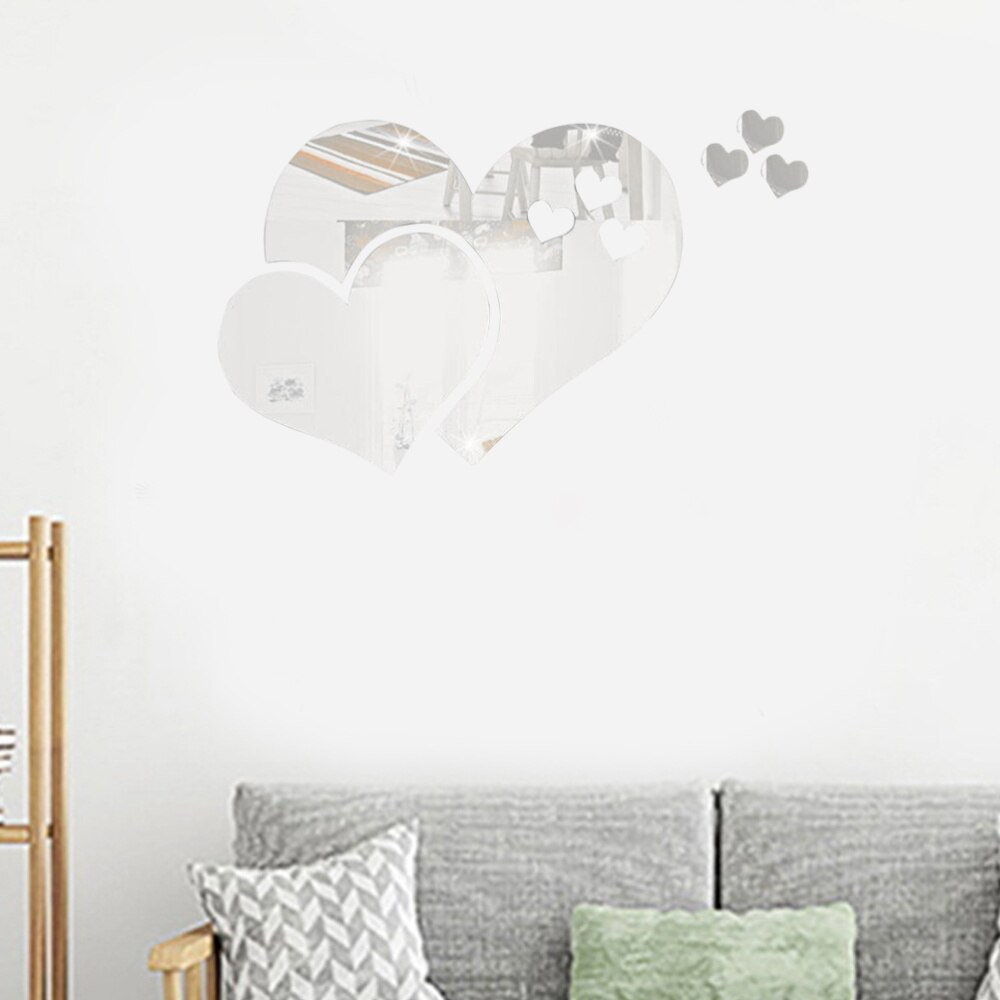1 Set Wall Stickers DIY Heart Shaped Modern Acryli... – Grandado