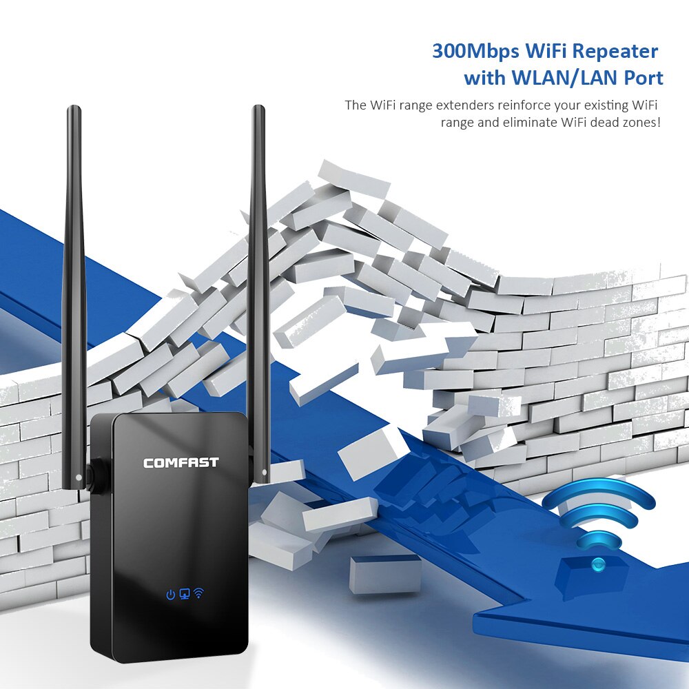 WiFi extender 300Mbps 2.4G 2*5dBi antenna EU/US Pl... – Vicedeal