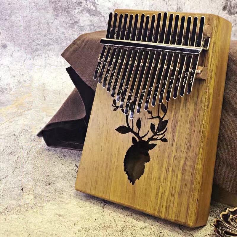 Bull Kalimba 17 Key Thumb Piano Mahogany Wooden Mb... – Grandado