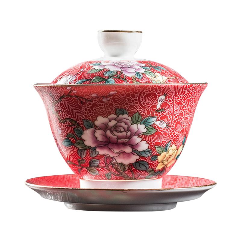 Vintage Chinese Thee Kom Klassieke Traditionele Em... – Vicedeal