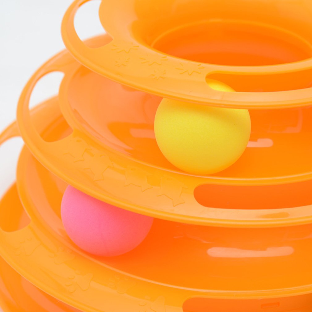 3 Levels Pet Cat Toy Funny Tower Tracks Disc Cat T... – Vicedeal