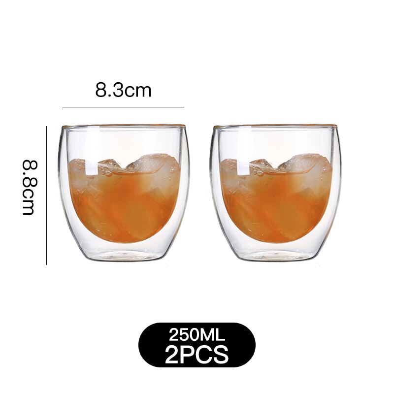 Heat-Resistant Double Wall Glass Cup Milk Whiskey ... – Vicedeal