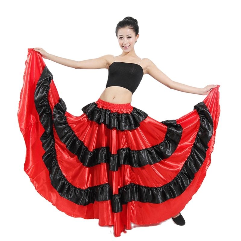 Flamenco Spanish Skirt Gypsy Belly Dance Skirt Bal... – Vicedeal