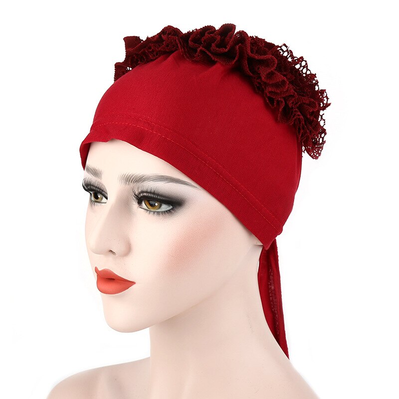 Under Hijab Caps Big Flower Volumizer Scrunchie Mu... – Grandado