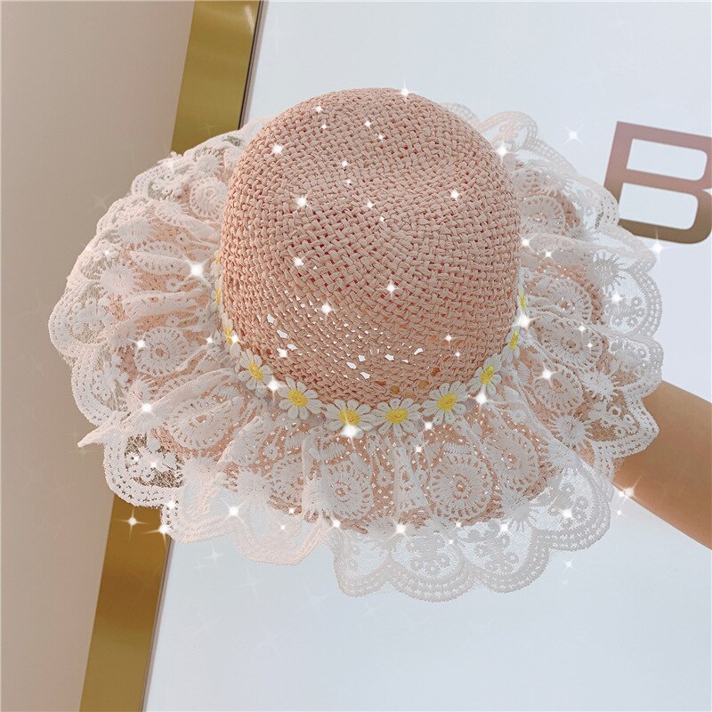 Kids Straw Sunscreen Hat Summer Sunshine Block Bea... – Grandado