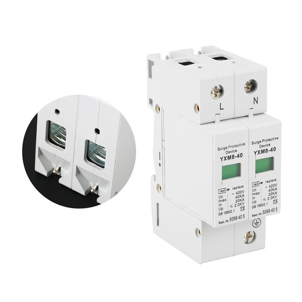 House Surge Protector AC SPD 2P 20KA~40KA 275V Pro... – Vicedeal