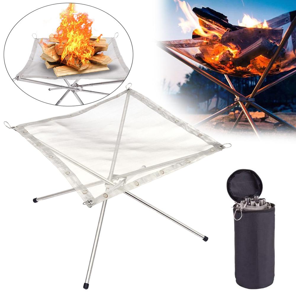 Portable Campfire Holder Rack Stainless Steel Fold... – Grandado