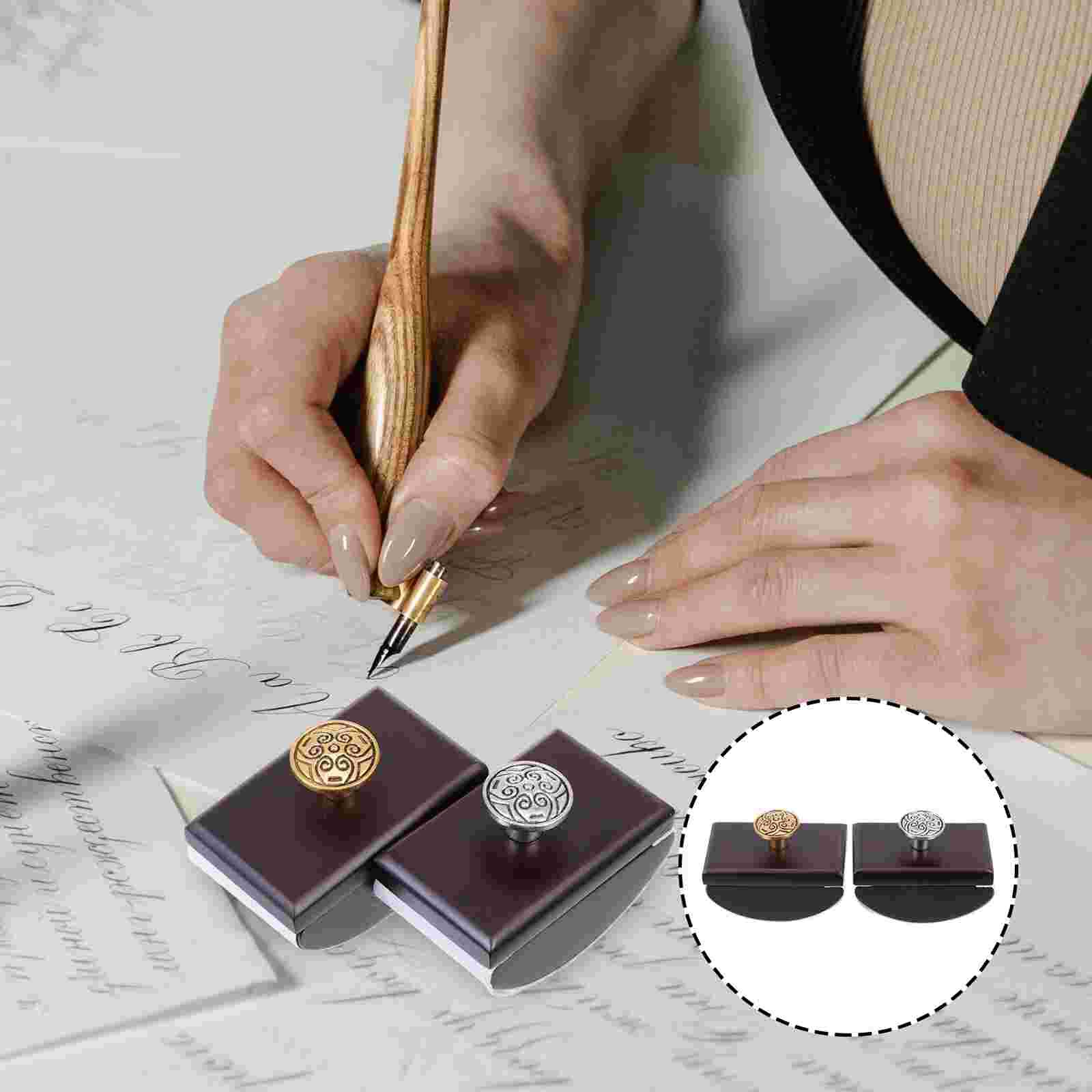 2Pcs Rocker Blotter Wooden Rocker Blotter Fountain... – Grandado