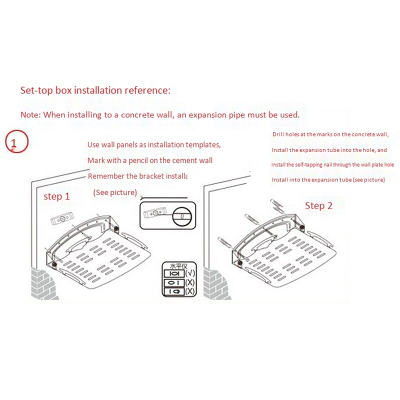 Opvouwbare Muur Gemonteerde Set-Top Box Rack Route... – Vicedeal