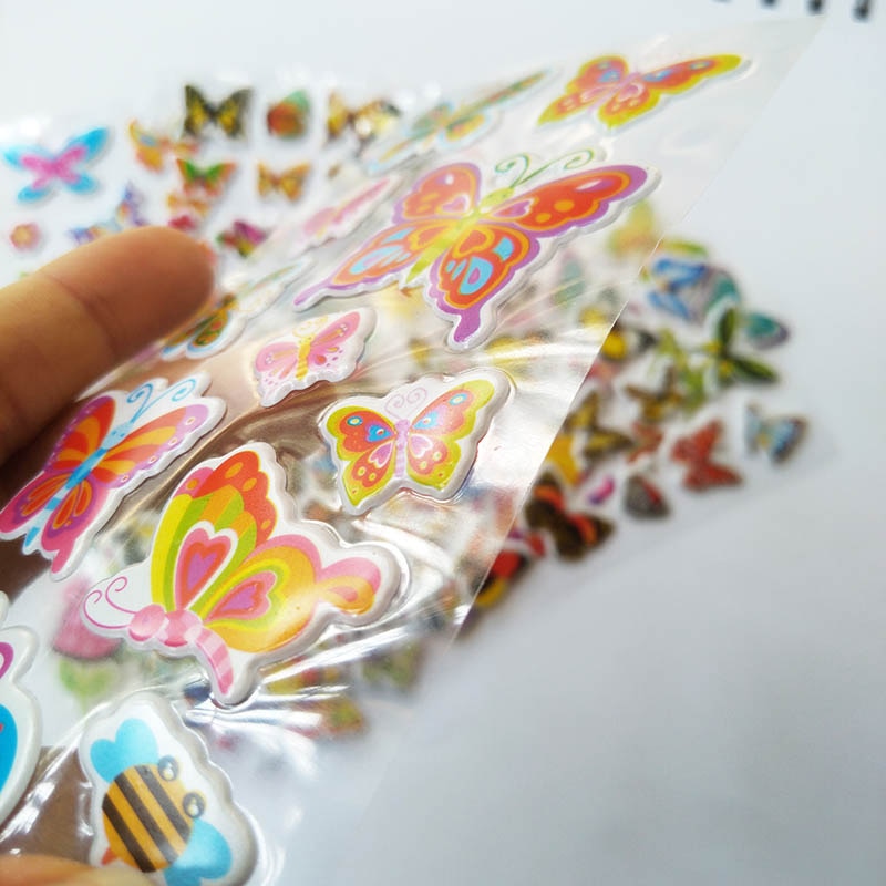 6pcs/lot Butterfly Stickers Kids Toys Cartoon 3D S... – Grandado