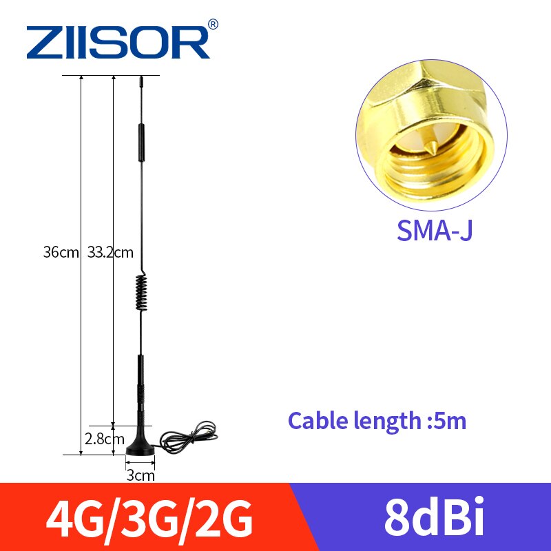 4G/2G/3G/GSM/GPRS/NB-IoT Full Netcom Whip Magnetic... – Grandado