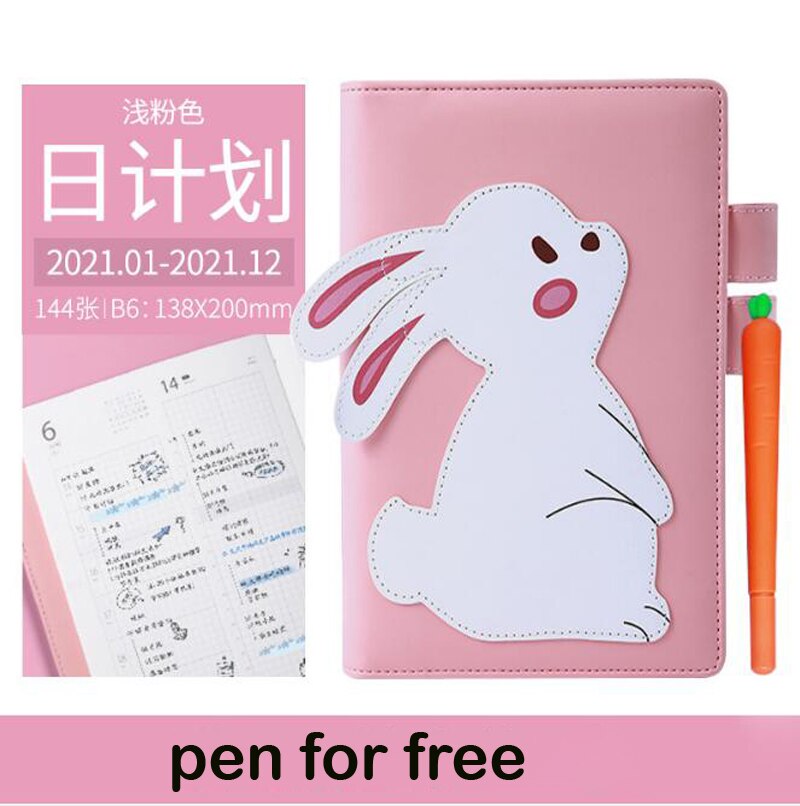 Cute Rabbit Schedule Note Book B6 Organizer Agenda... – Grandado