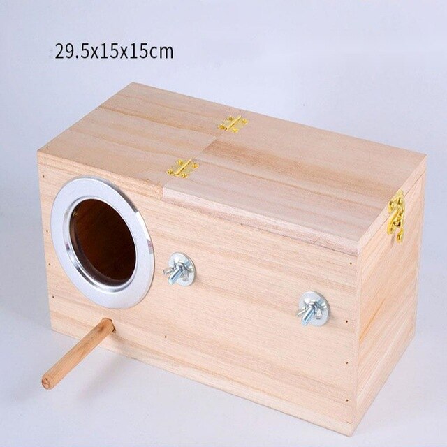 Wood Bird Breeding Box Bird House Nest Parrot Bree... – Grandado