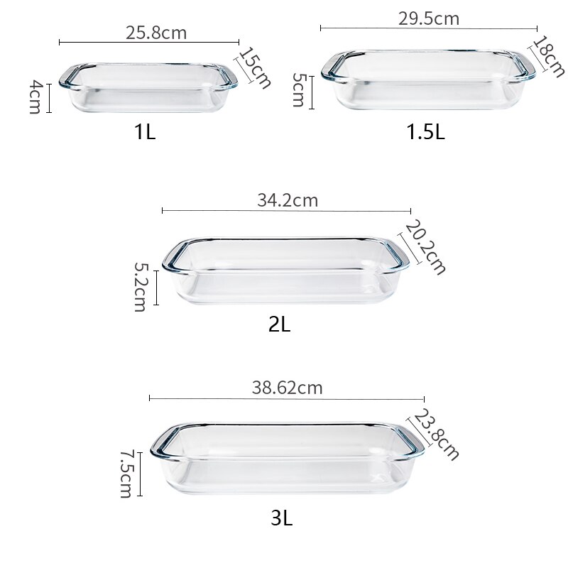 Heat-resistant glass baking dish Rectangular fish ... – Grandado