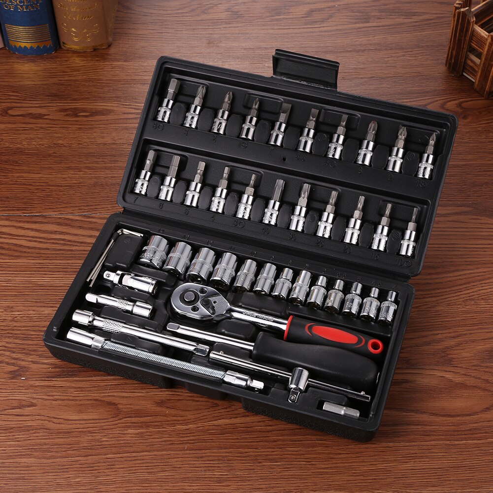 46pcs Socket Ratchet Car Repair Tool Wrench Set He... – Vicedeal