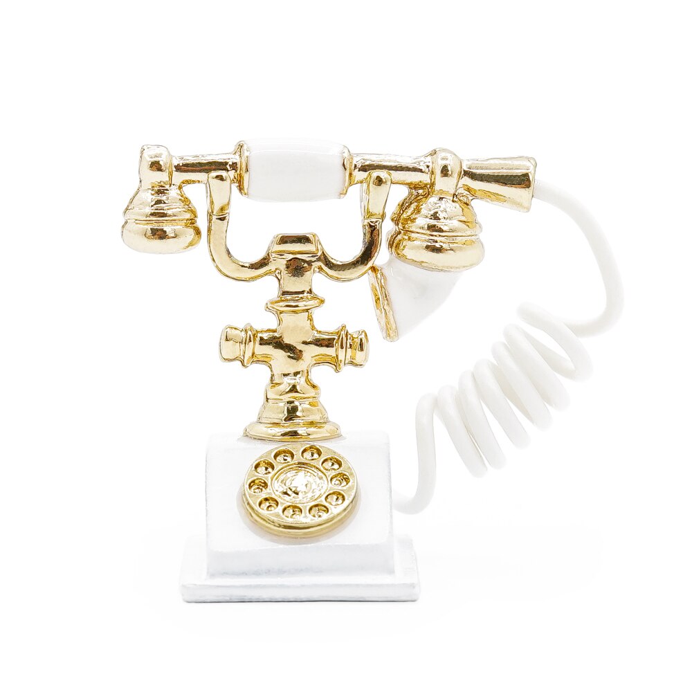 Odoria 1:12 White Old-Fashioned Vintage Phone Mini... – Vicedeal