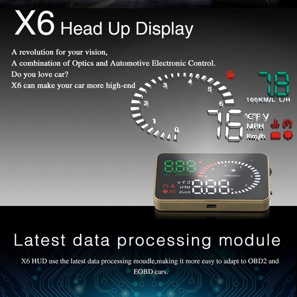 Hud OBD2 Car Speed Projector Windshield Projection... – Grandado
