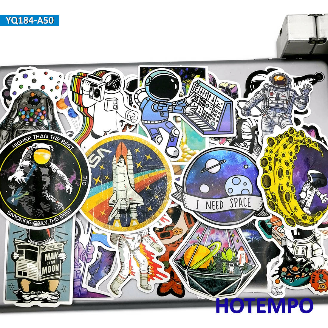50pcs Outer Space Astronaut Rocket Ship Planet Sti... – Grandado