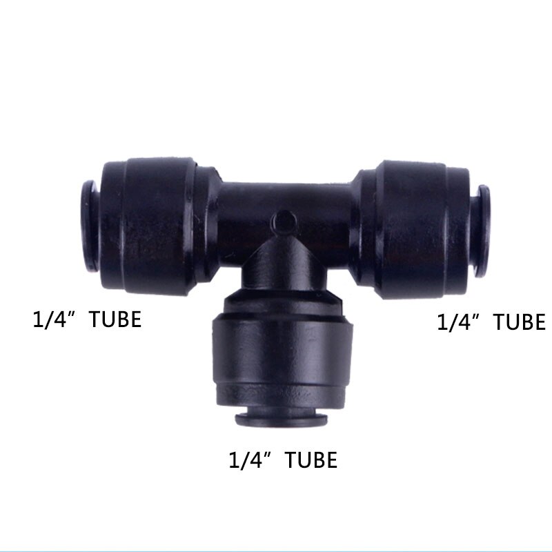 1/4" tube Black 3 way Union Tee Quick Connector 70... – Grandado