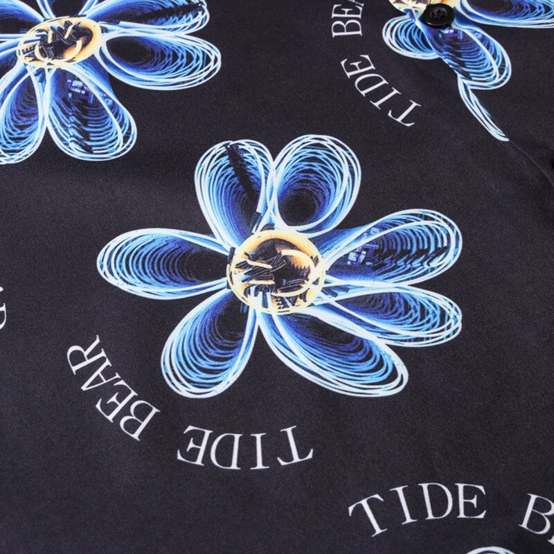 Daisy Flower Printed Shirts Short Sleeve Men Women... – Grandado