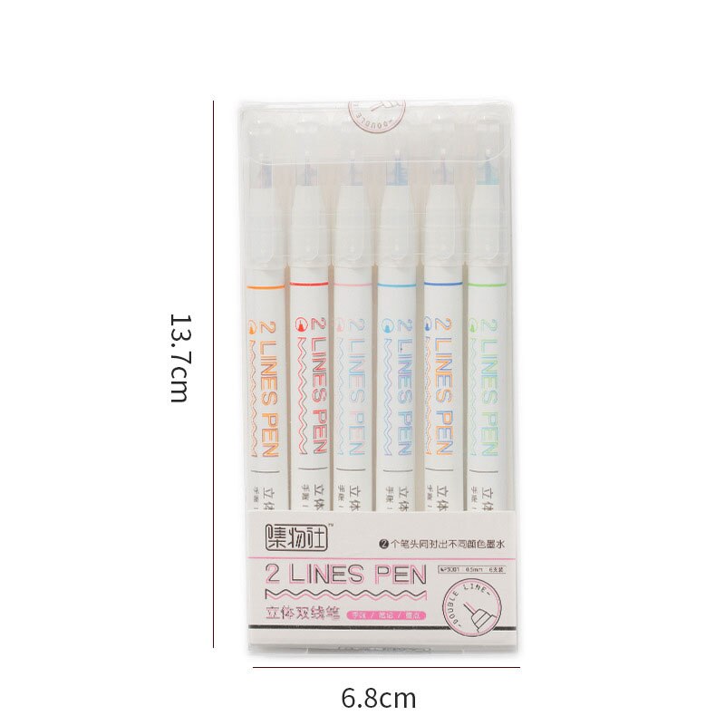 Road pen stereoscopic double line pens Student han... – Vicedeal